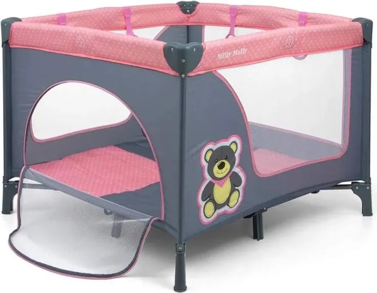 Dětská skládací ohrádka Milly Mally Fun Pink Bear