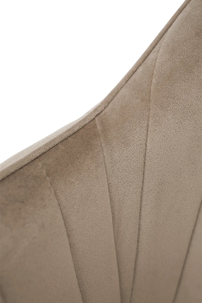 Designové křeslo, šedohnědá Taupe Velvet látka, ZIRKON