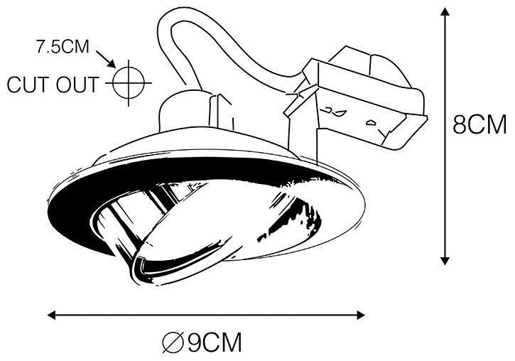 Chytré zapuštěné bodové svítidlo měděné naklápěcí vč. Wifi GU10 - Cisco