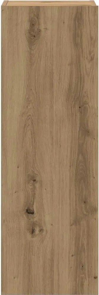 Sada 8 kusů nástěnné TV skříňka dub artisan kompozitní dřevo 3328954