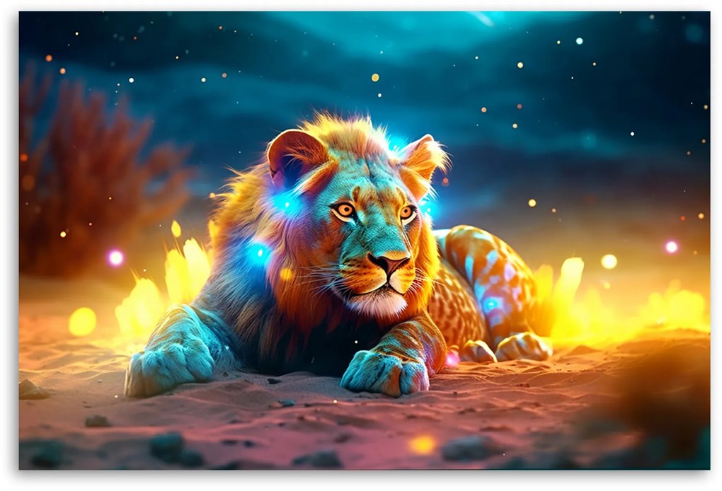 Gario Obraz na plátně Lev v pozoru Rozměry: 60 x 40 cm