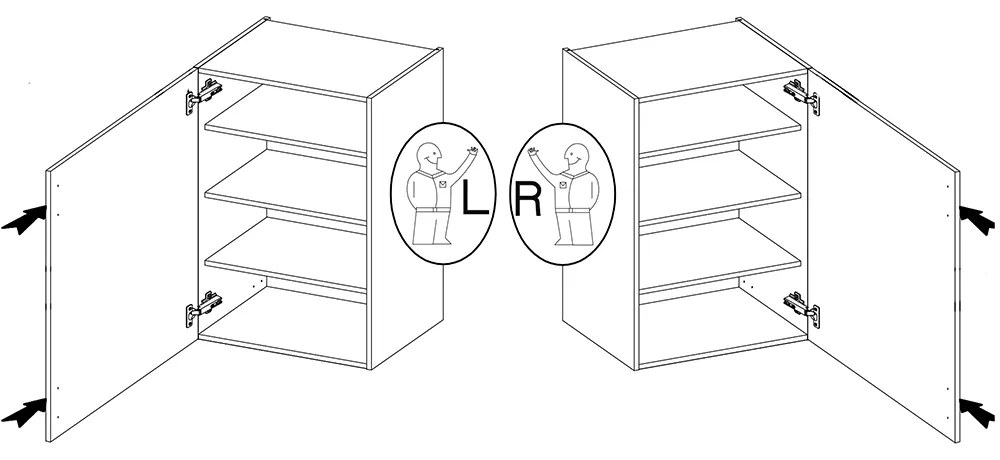 Kuchyňská linka VIGO b | 240 cm | PREMIUM BOX | UNI dvířka | lancelot/bílá lesk