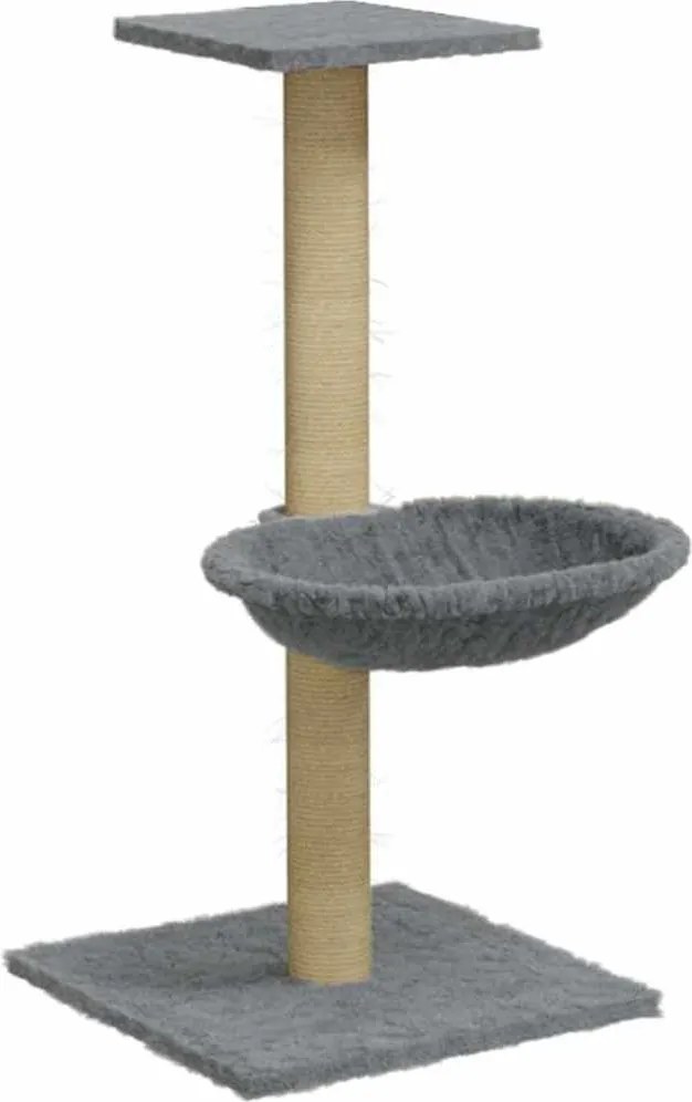 Škrabadlo pro kočky se sisalovým sloupkem světle šedé 74 cm 171589