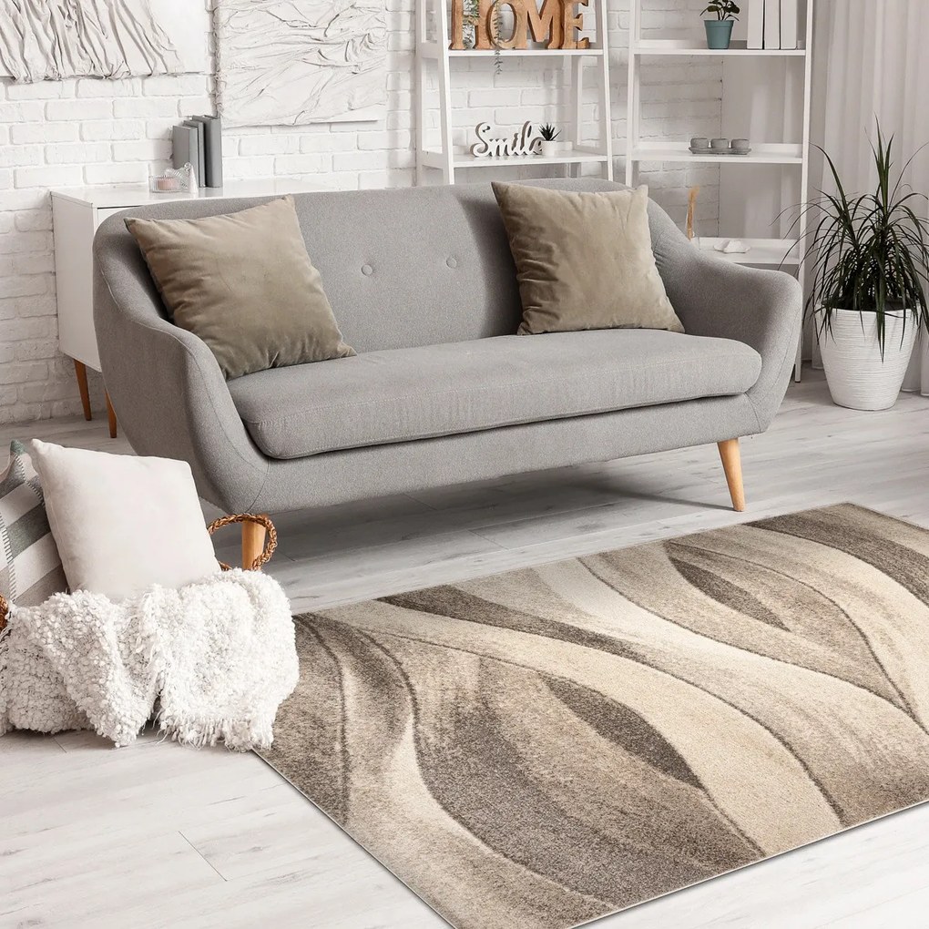 Dywany Łuszczów, Kusový koberec Fusion 1617 beige/cream, 160x220, béžová, kancelář