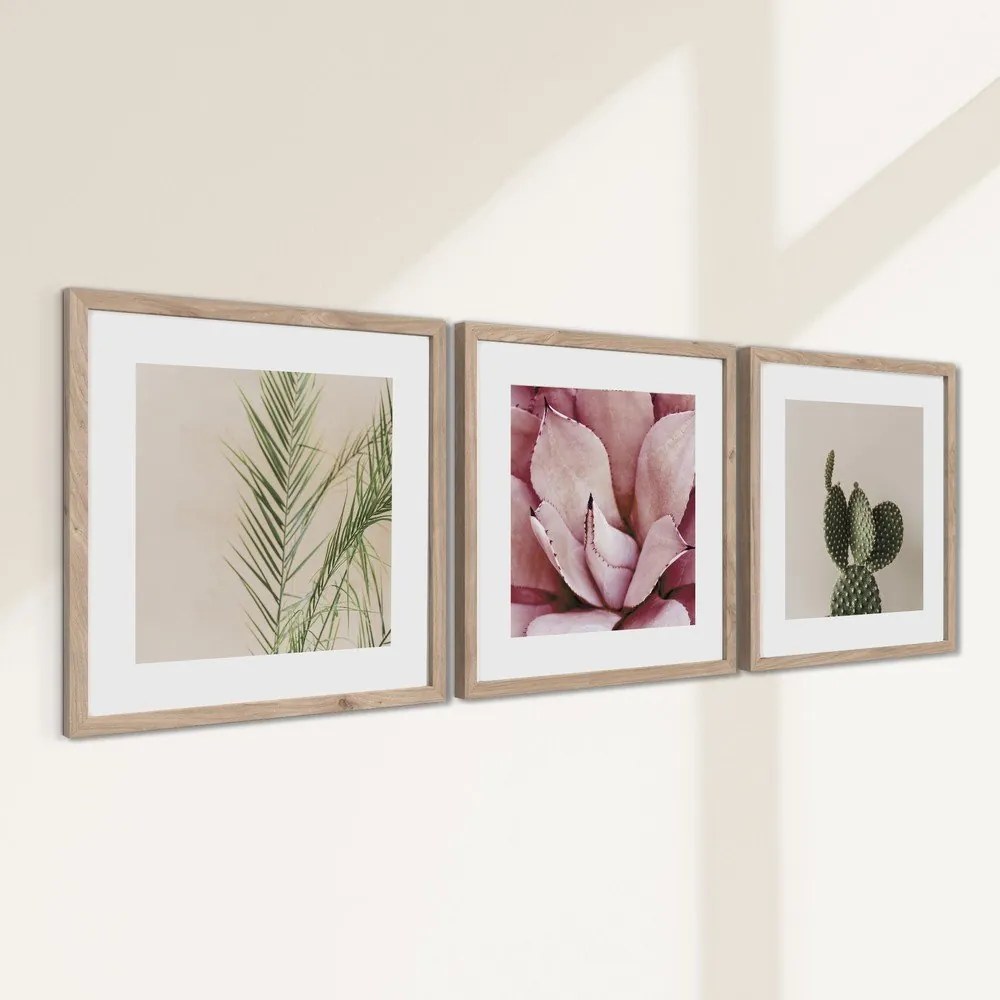 Tištěné obrazy v sadě 3 ks s rámem 30x30 cm Fresh – Styler