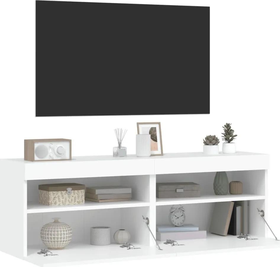 vidaXL Nástěnné TV skříňky s LED 2 ks 60 x 30 x 40 cm [837184] Barva: hnědý dub