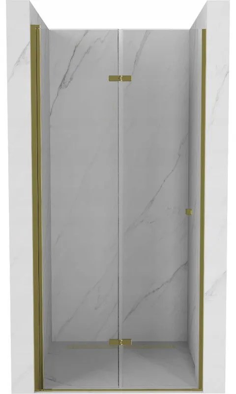Mexen Lima skládací sprchové dveře 70 cm, průhledné, zlaté - 856-070-000-50-00