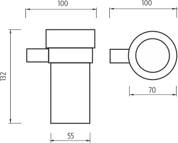 Nimco Držák na kartáčky BORMO černá - BRC 11058W-90
