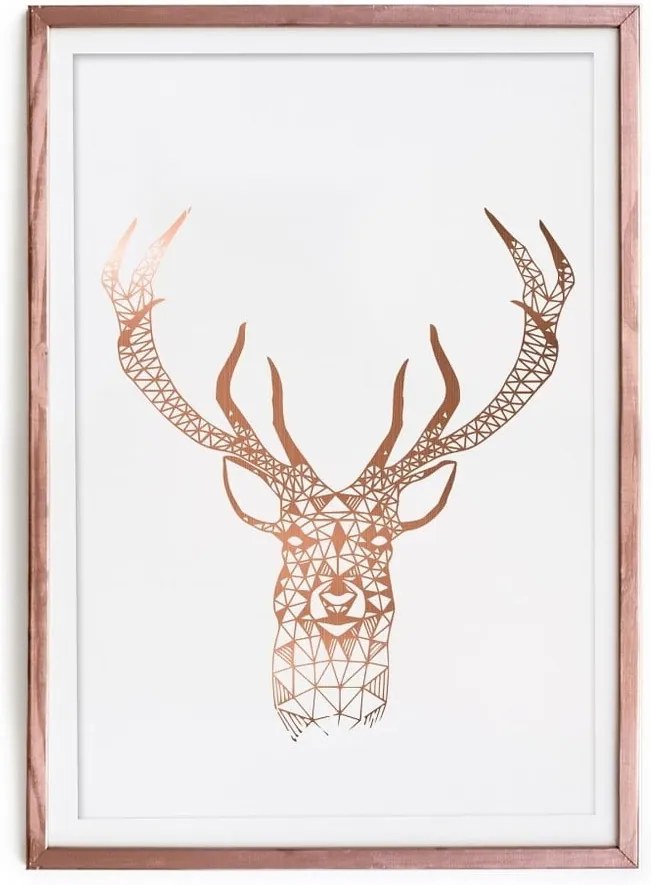 Zarámovaný plakát Really Nice Things Golden Deer, 40 x 60 cm