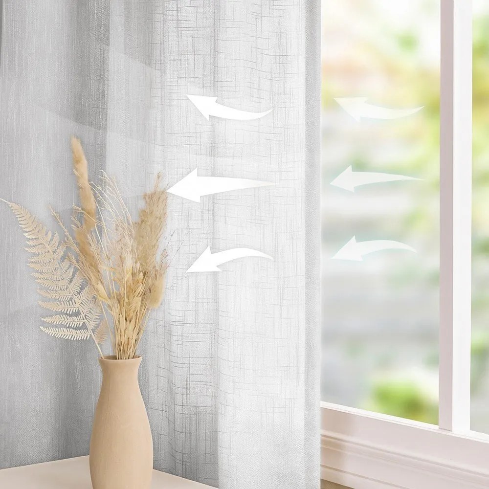 Bílý závěs 140x250 cm Valeta – Restilo