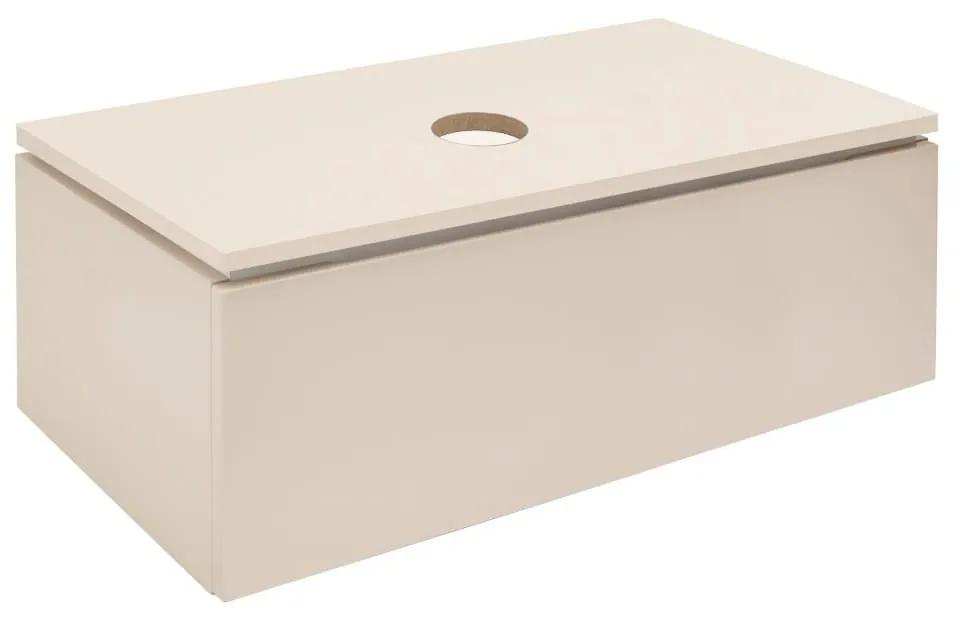 Koupelnová skříňka s krycí deskou SAT Feel 100x30x46 cm pískově béžová mat SATFEEL100BED