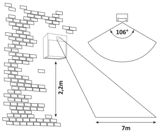 Rabalux 7479-LED Venkovní nástěnné svítidlo se senzorem BALIMO LED/12W/230V IP44