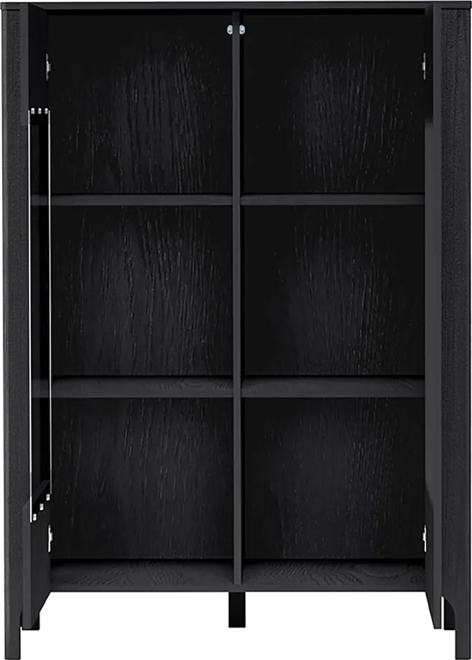 Vitrína MALUMI MM-3 | s policemi | 103 cm | černá