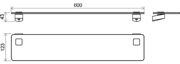 Ravak Polička skleněná TD500.00 X07P332