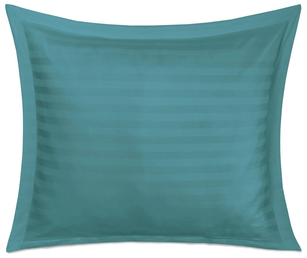BAMBUSOVÝ POVLAK NA POLŠTÁŘ STRIPE SEA 70X80 CM TYRKYSOVÁ