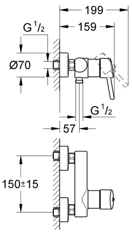 GROHE 32210001 - Sprchová baterie CONCETTO DN 15 lesklý chrom