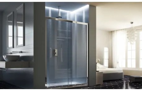 Sprchové dveře HOPA MAYA - 139 - 147 cm, 190 cm, Univerzální, Leštěný hliník, Acidato bezpečnostní sklo 6 mm BLMA105CM