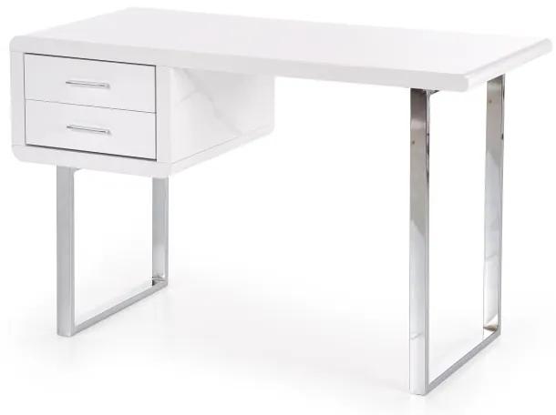 Psací stůl B30 (Bílá / Chrom)