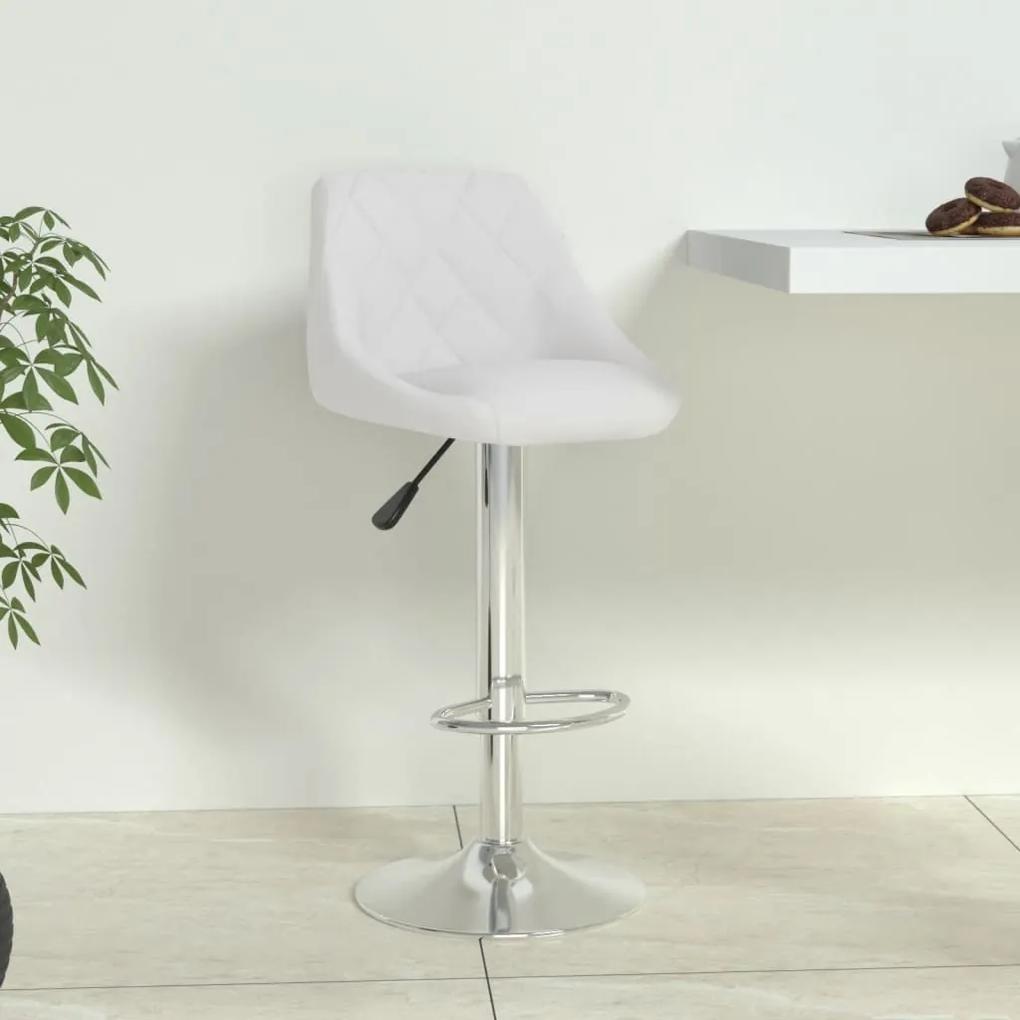 335169 vidaXL Barová stolička bílá umělá kůže