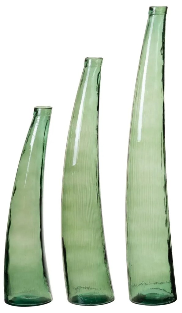 Váza Zelená Sklo 20 x 20 x 120 cm