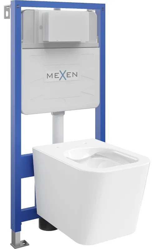 Mexen Fenix Slim, podomítkový modul a závěsné WC Teo, bílá, 6103385XX00