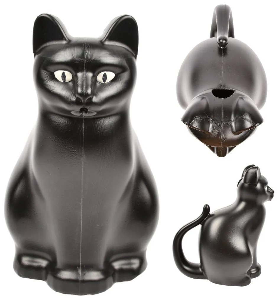 Dětská konev na zalévání Black Cat, 3,2 l, černá