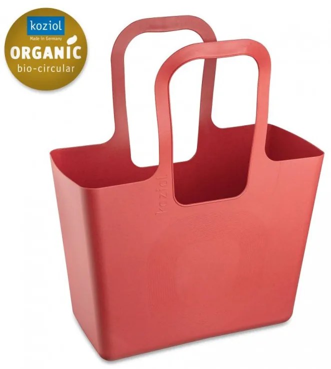 TASCHE XL plážová taška, zásobník, stojan na časopisy a noviny a na hračky korál Organic KOZIOL