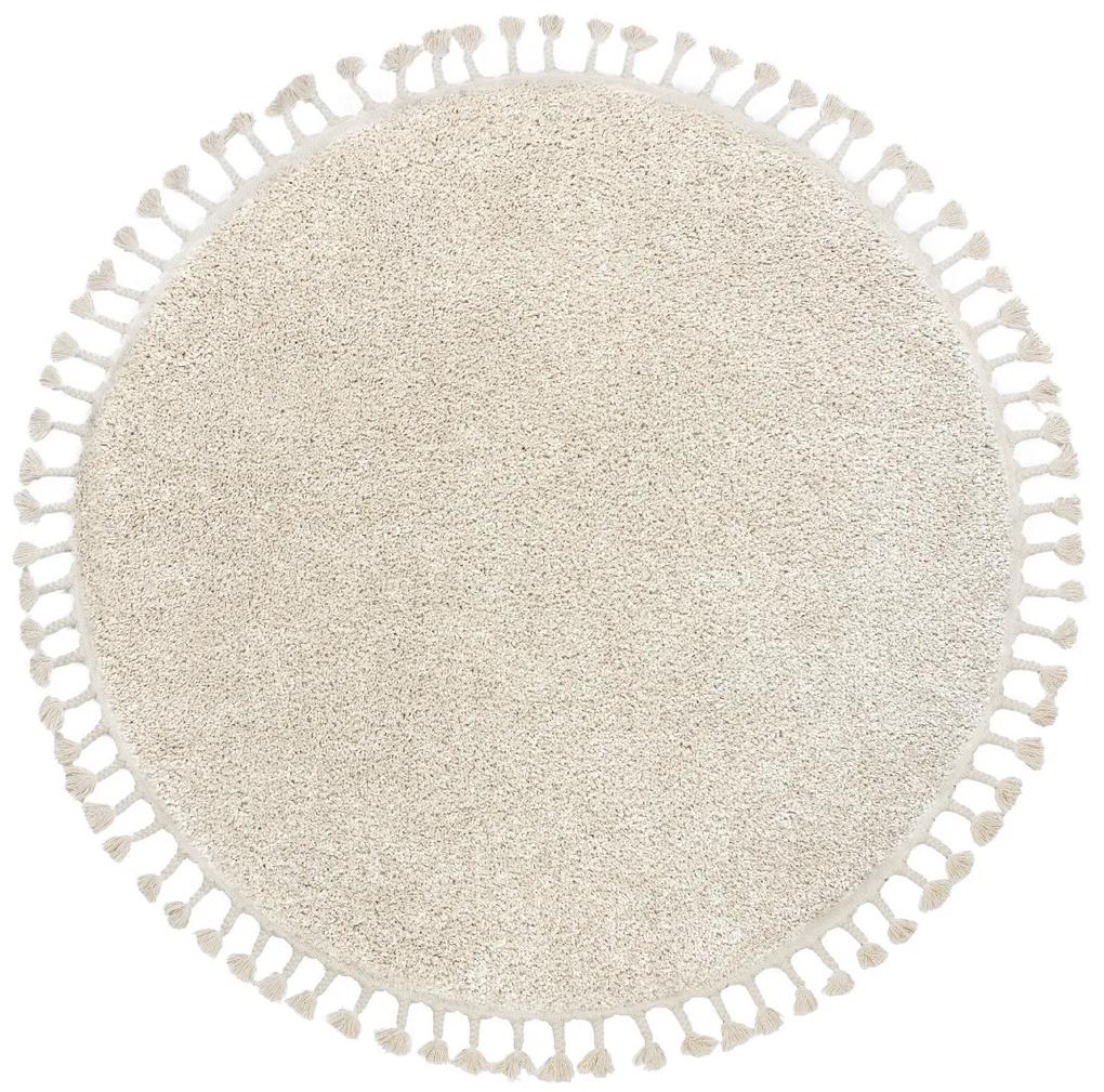 Dywany Łuszczów Kusový koberec Berber 9000 cream kruh - 160x160 (průměr) kruh cm
