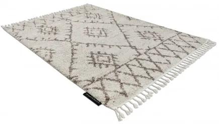 koberec BERBER FEZ GO535, krémovo hnědý střapce, Shaggy velikost 240x330 cm | krásné koberce cz