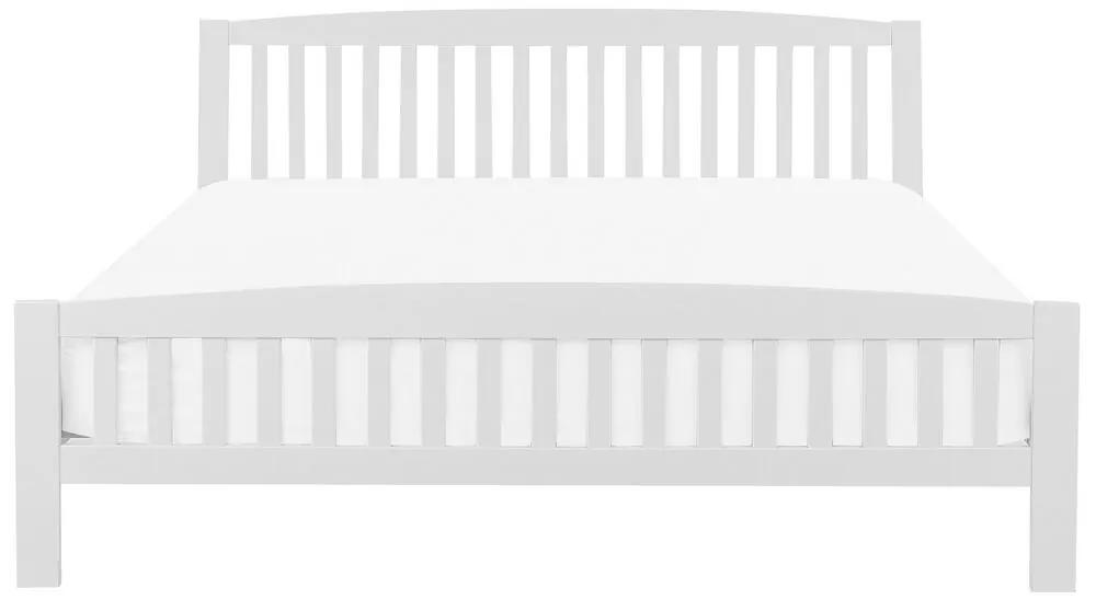 Manželská postel 180 cm CASTLE (s roštem) (bílá). 1007197