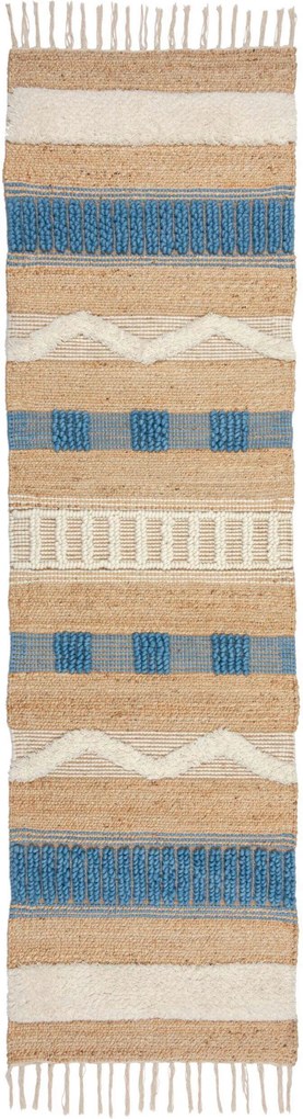 XXXLutz BĚHOUN, 60/230 cm, modrá, přírodní barvy Flair Rugs - Online Only koberce & rohožky - 003165040703