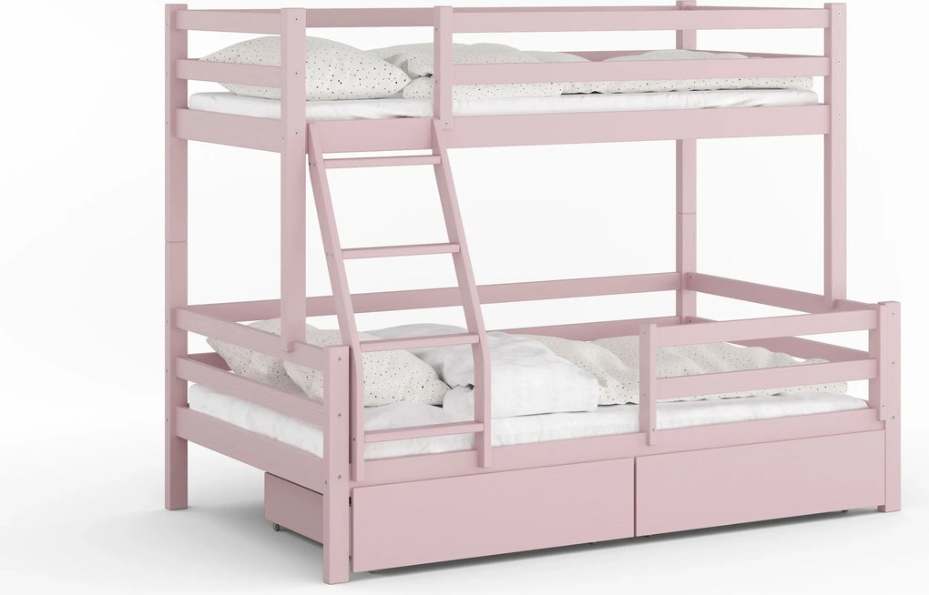 Rkids | Patrová postel Koro 90/120x190 Růžová