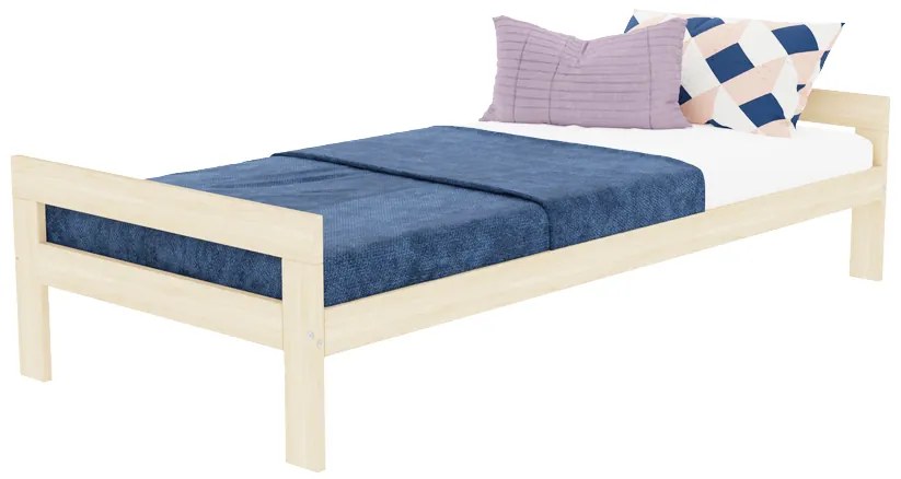 Benlemi Rostoucí dřevěná jednolůžková postel SWITCH 2v1 s čely Zvolte barvu: Světle modrá, Zvolte rozměr: 120x200 cm