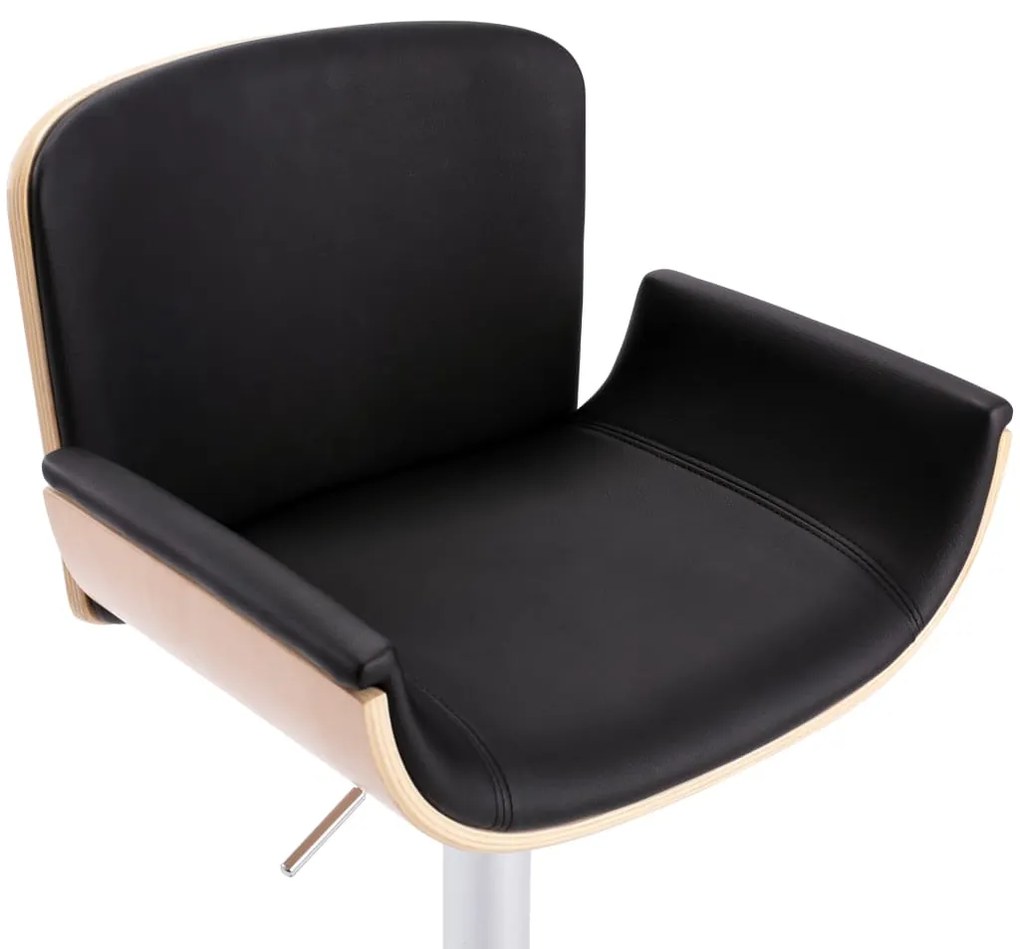 Barová židle černá umělá kůže,  287378