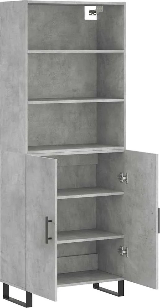 Skříň highboard betonově šedá 69,5x34x180 cm kompozitní dřevo 3189281