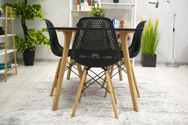 Set dvou jídelních židlí MARO černé (2ks)