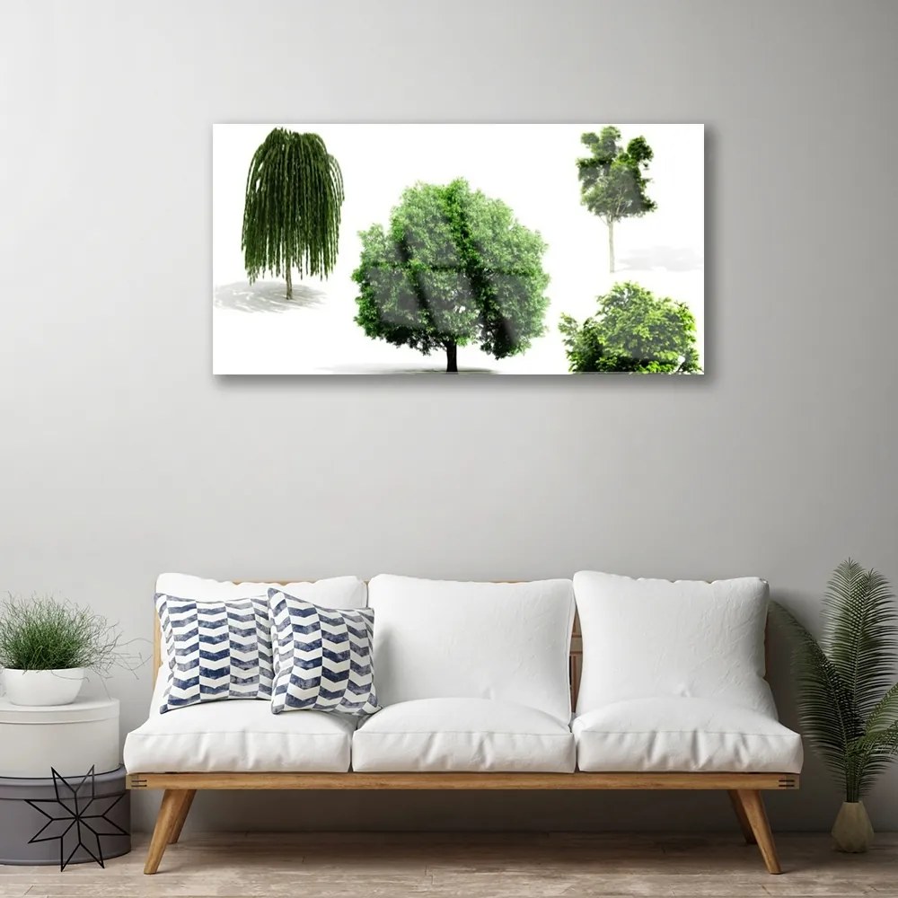 Obraz na skle Stromy Příroda 120x60 cm
