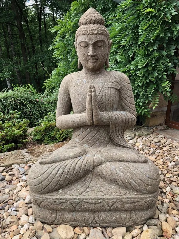 Ručně tesaná socha Buddha ze sopečného kamene 80 - 150 cm 80 cm
