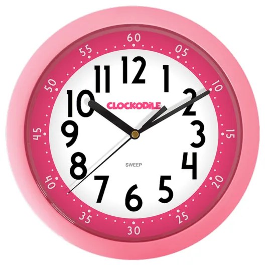 CCS2011 Nástěnné hodiny Clockodile, růžová
