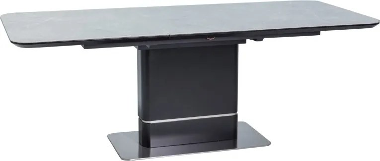 Jídelní rozkládací stůl Pallas 160/210 cm keramika šedý mramor/černý