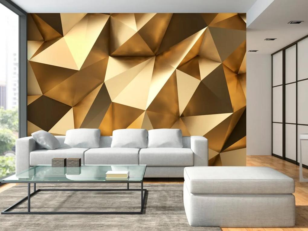 3D samolepicí tapeta plechové hrany Gold Velikost (šířka x výška): 392x280 cm