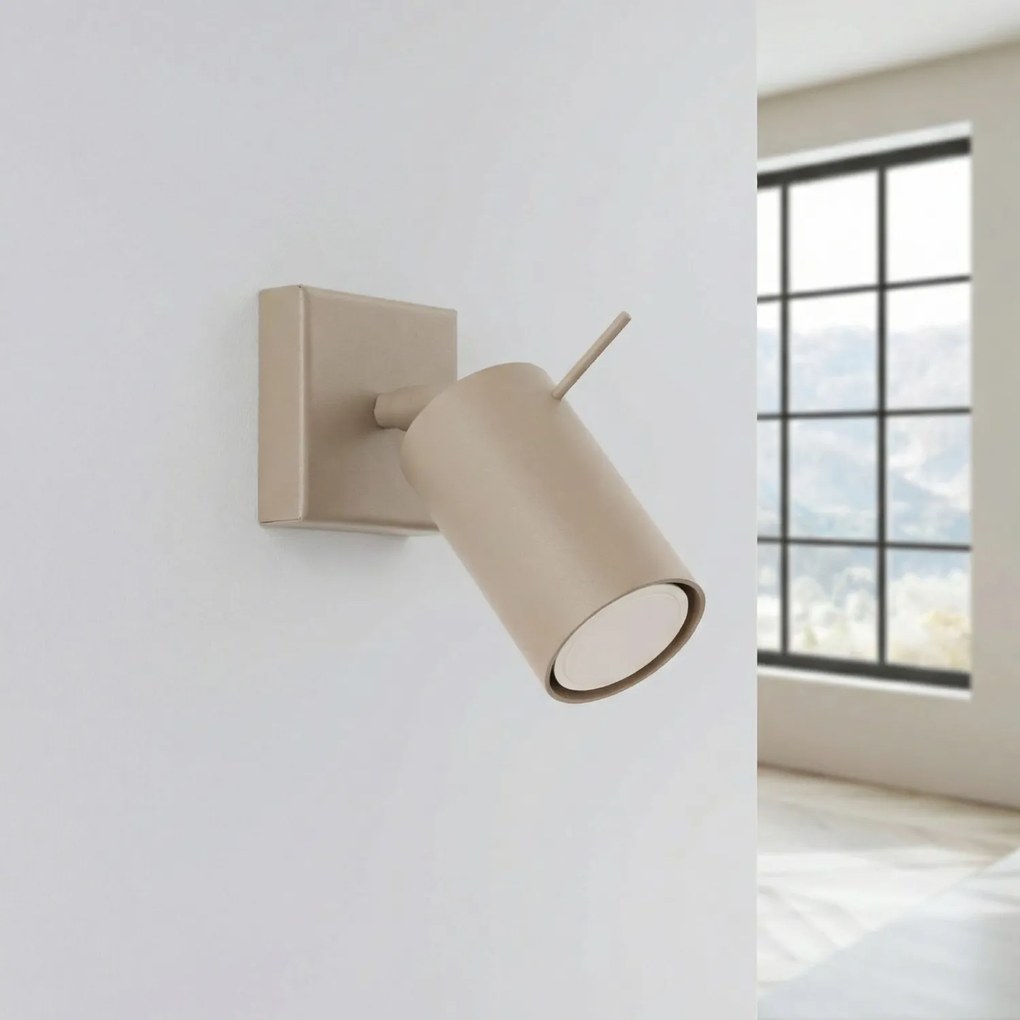 Sollux Lighting Nástěnné svítidlo RING šedobéžové