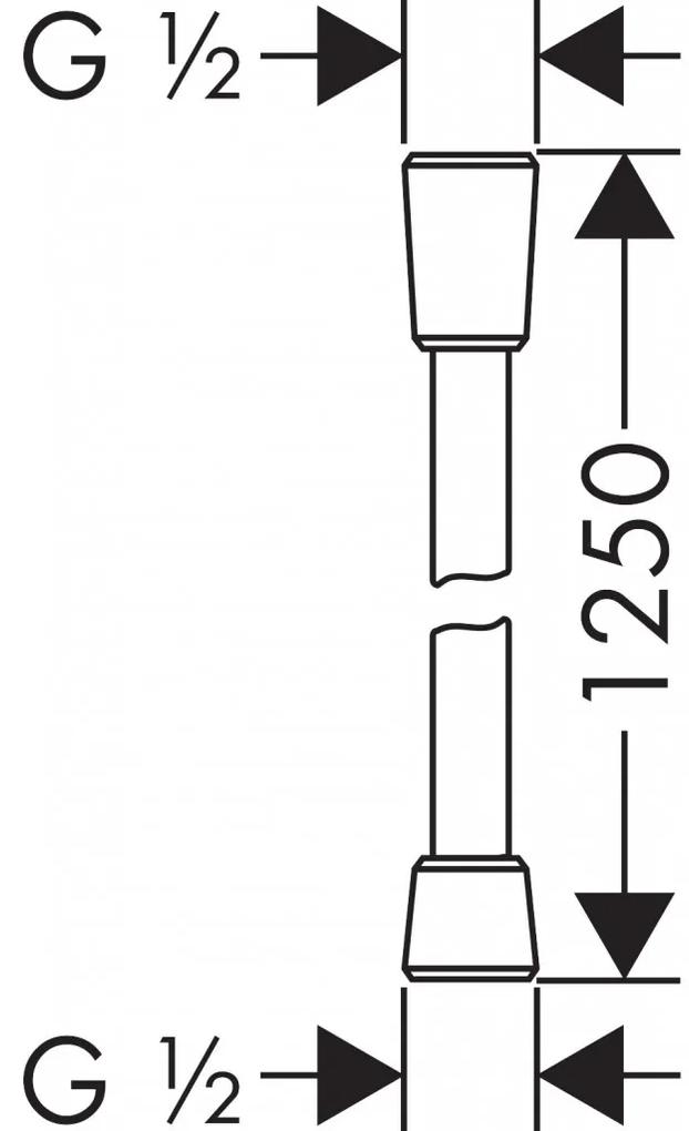 Hansgrohe Isiflex - Sprchová hadice 125 cm, kartáčovaný černý chrom 28272340