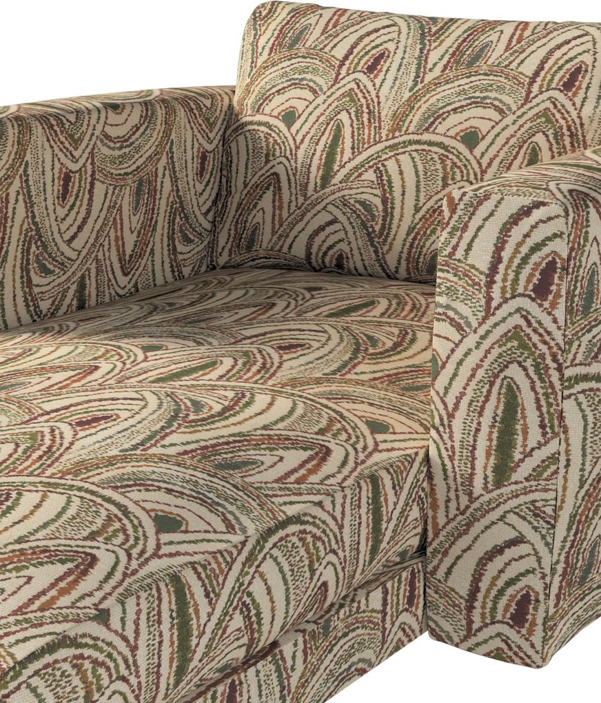 Potah na IKEA Norsborg šezlong s loketními opěrkami barva vícebarevná látka pletený vzor, vzorované