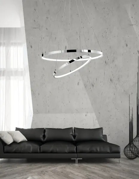 LED lustr Aria 75W 60 chrome