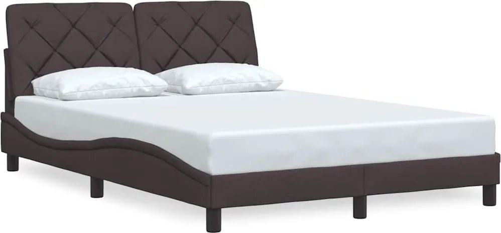 Rám postele bez matrace tmavě hnědá 120 x 200 cm textil 3310590