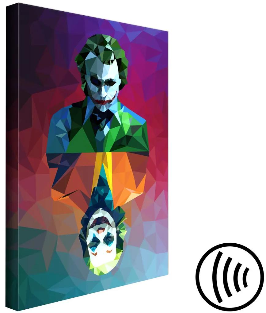 Obraz Postava Jokera (1-dílný) - geometrický portrét v moderním stylu