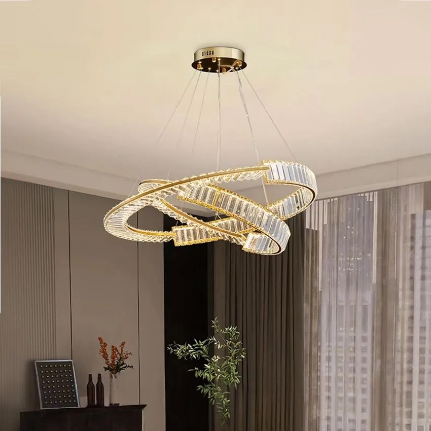 Toolight Toolight, LED křišťálové stropní svítidlo APP1524-CP60/80, zlatá, OSW-06972