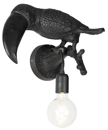 Vintage nástěnná lampa černá - Toucan