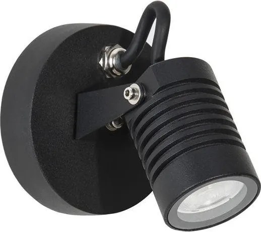 NV 9971451 Venkovní nástěnné svítidlo FEND černý hliník a sklo LED 5W 3000K 100-240V 21st. IP65 - NOVA LUCE